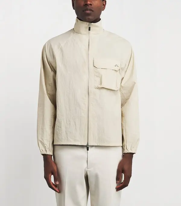 J. Lindeberg Gian Crinkle Zip Overshirt