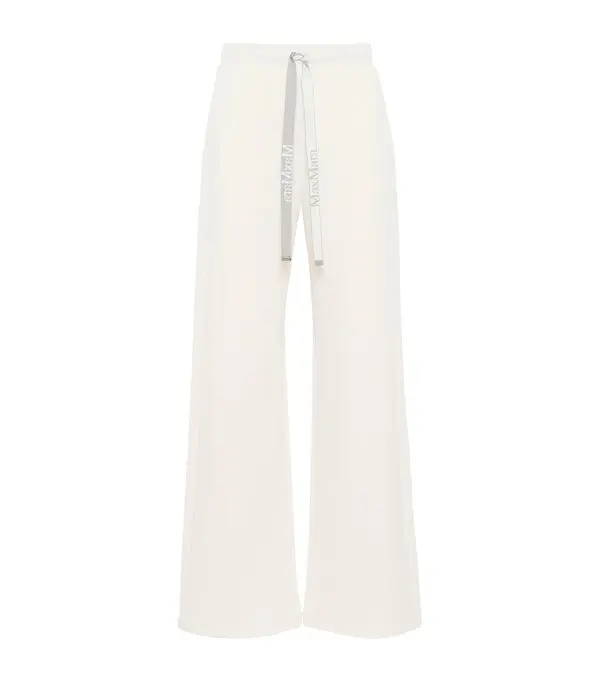 Max Mara Cotton Wide-leg Sweatpants With Drawstring