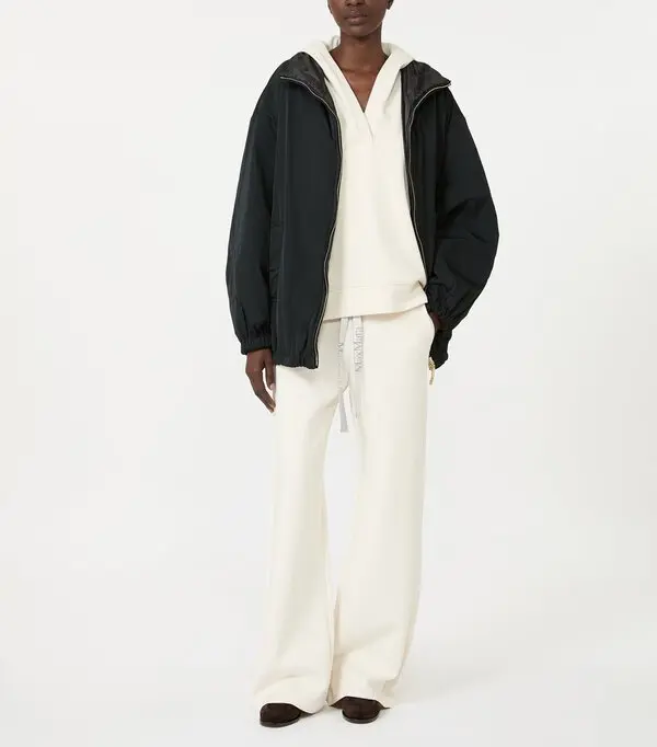 Max Mara Cotton Wide-leg Sweatpants With Drawstring