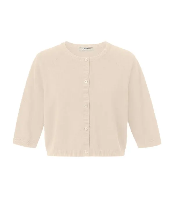 Max Mara Cotton-silk-cashmere Cardigan - Neutral