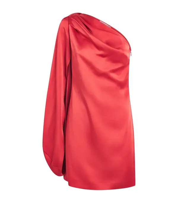 Stella McCartney Satin One-shoulder Mini Dress