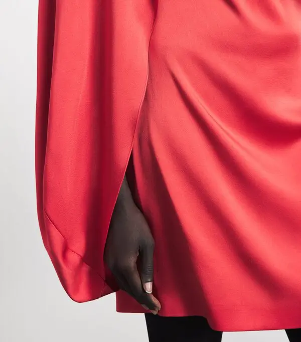 Stella McCartney Satin One-shoulder Mini Dress