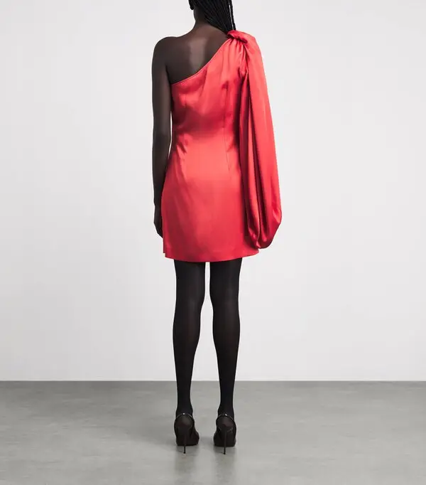 Stella McCartney Satin One-shoulder Mini Dress