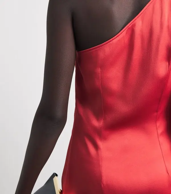 Stella McCartney Satin One-shoulder Mini Dress
