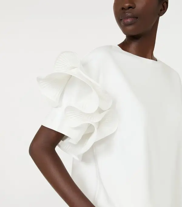 Max Mara Cotton Jersey Ruffle T-shirt