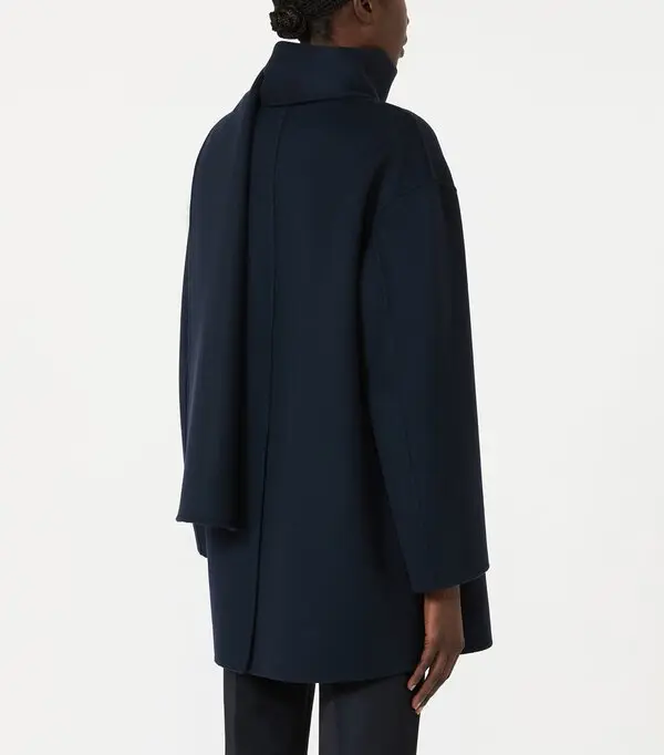Max Mara Virgin Wool Scarf Coat