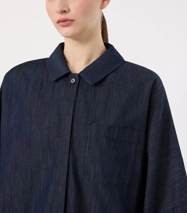 Max Mara Cotton Cropped-sleeve Shirt