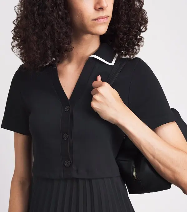 Claudie Pierlot Knitted Pleated Midi Dress