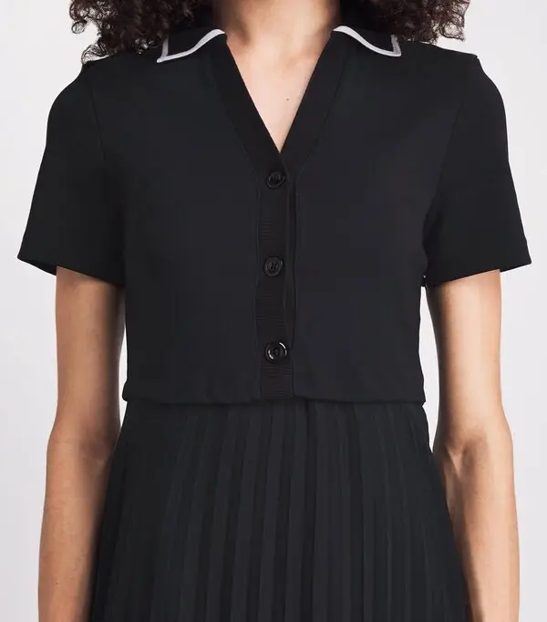 Claudie Pierlot Knitted Pleated Midi Dress
