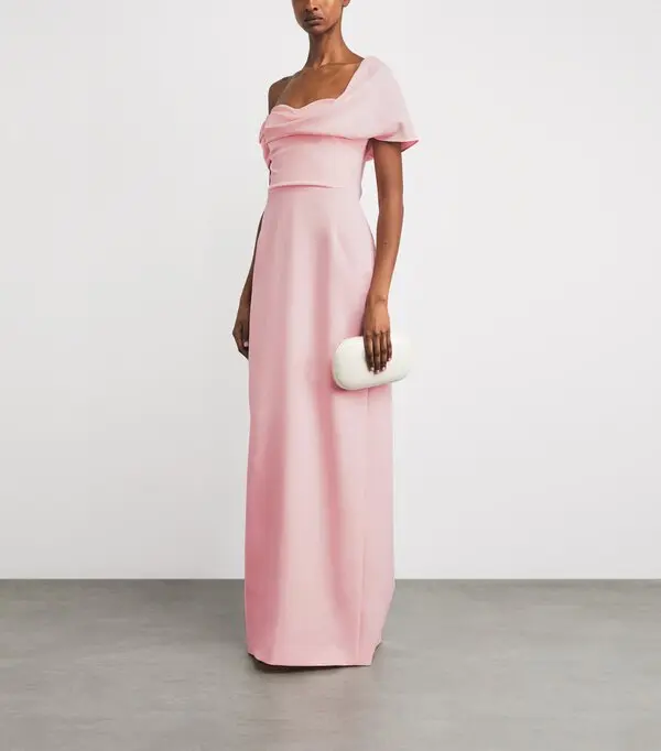 Carolina Herrera Draped Off-the-shoulder Gown