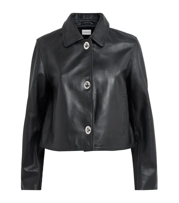 Claudie Pierlot Leather Turn-lock Jacket