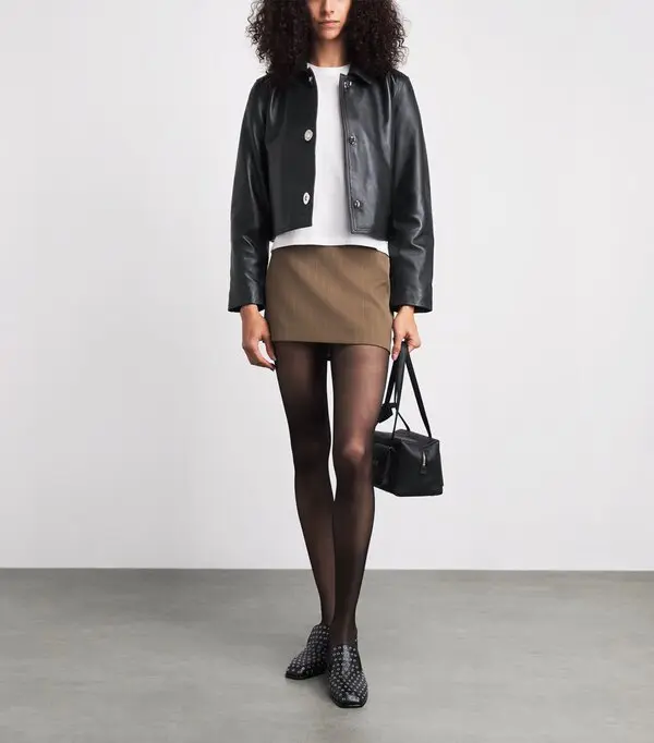 Claudie Pierlot Leather Turn-lock Jacket
