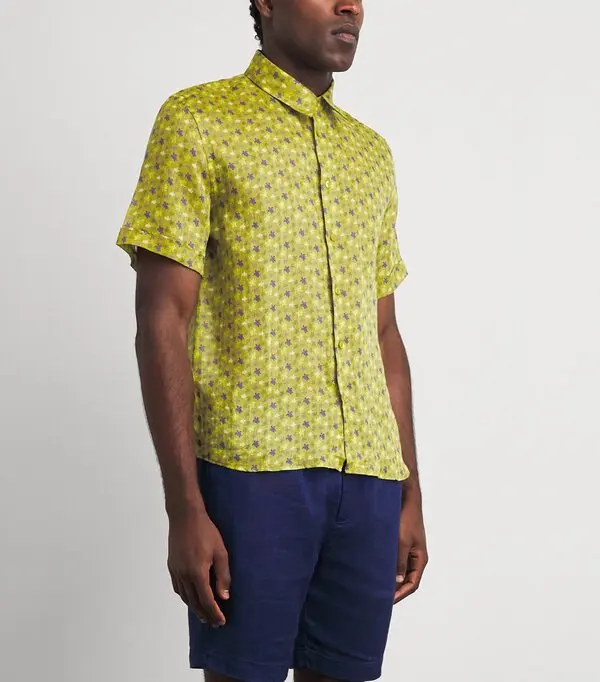 Vilebrequin Ramie Turtle Print Shirt