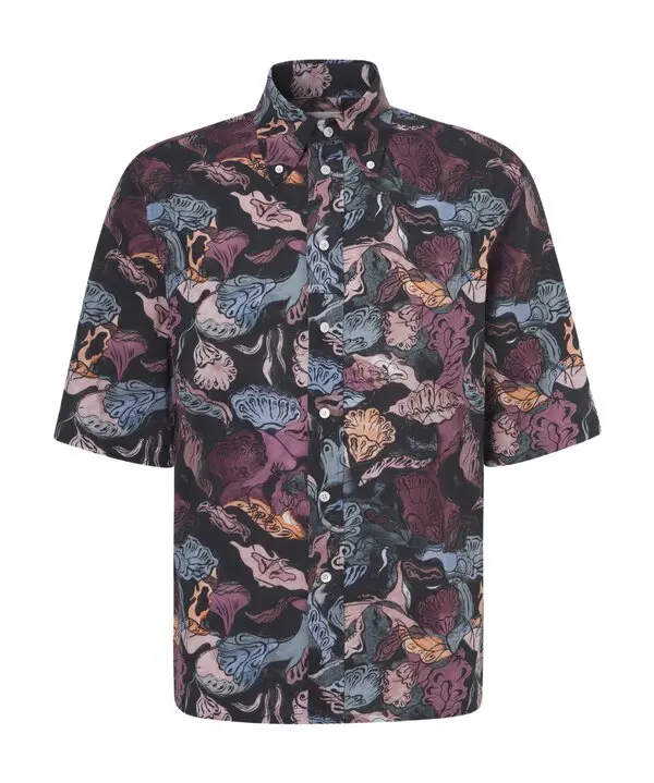 LEMAIRE Floral Pattern Cotton Shirt