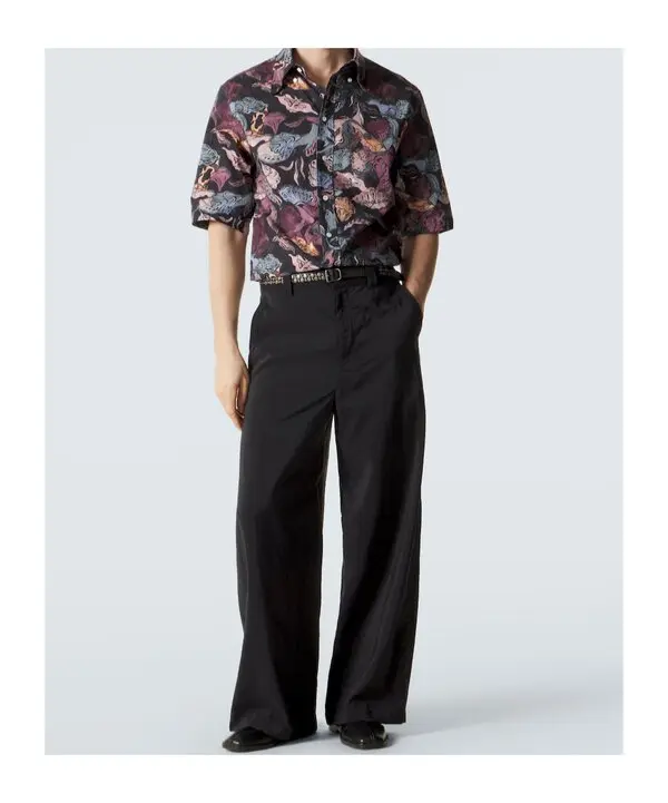 LEMAIRE Floral Pattern Cotton Shirt