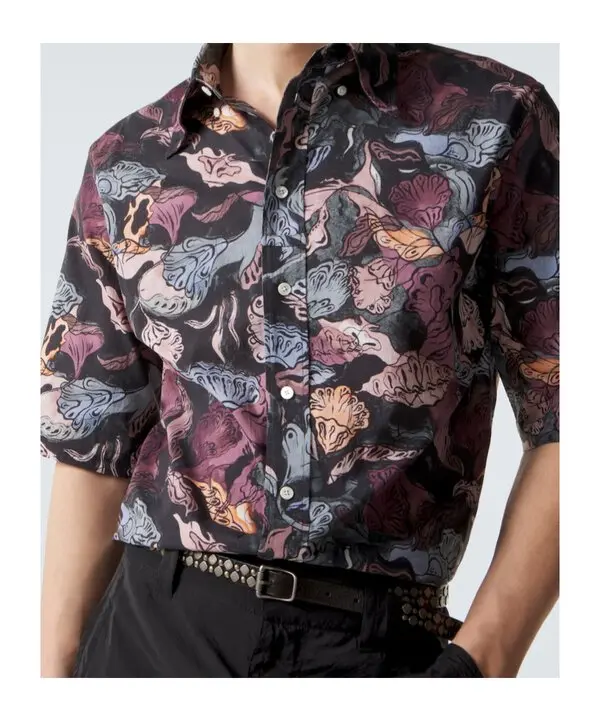 LEMAIRE Floral Pattern Cotton Shirt