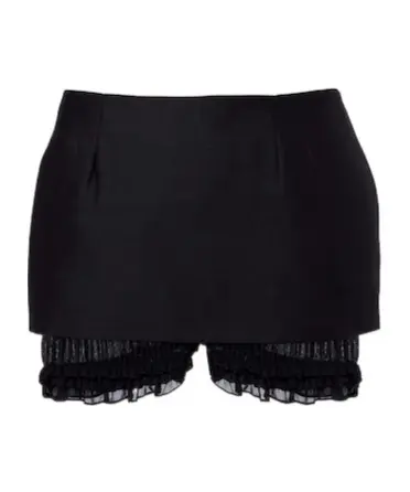 Magda Butrym Ruffled Wool And Silk Skort