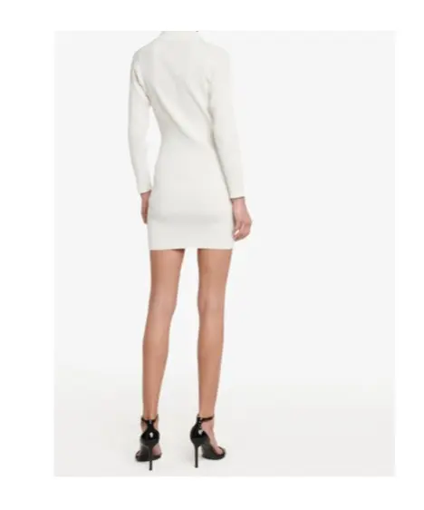 SELF-PORTRAIT Ribbed-knit Minidress