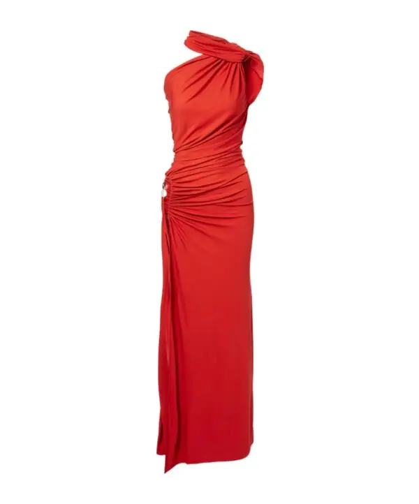 Christopher Esber Cutout Draped One-shoulder Gown