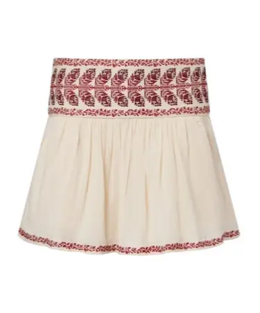 Isabel Marant Étoile Picadilia Embroidered Cotton Miniskirt