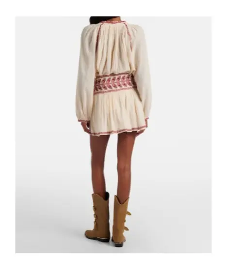 Isabel Marant Étoile Picadilia Embroidered Cotton Miniskirt