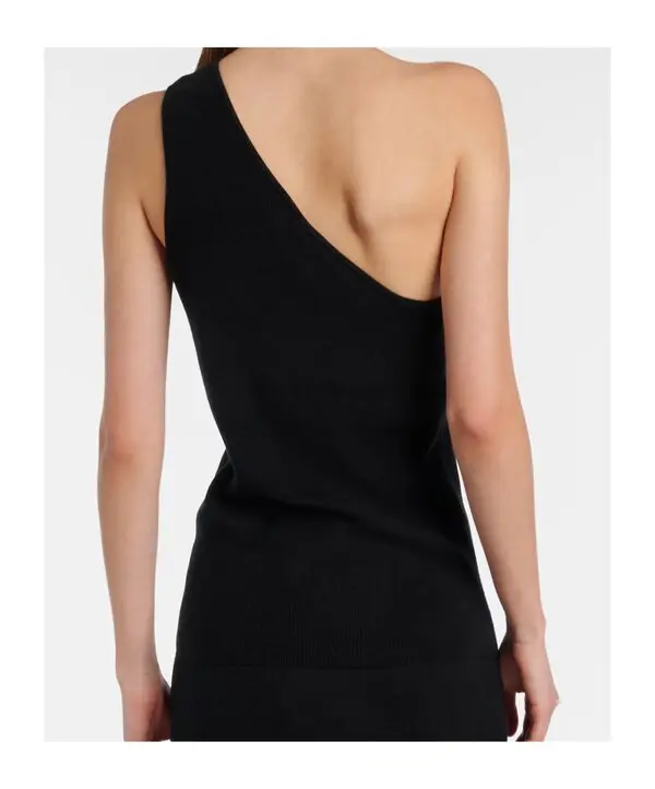 LISA YANG One-shoulder Cotton And Cashmere Top