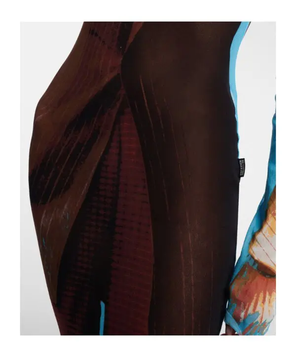 JEAN PAUL GAULTIER Printed Sheer Maxi Dress