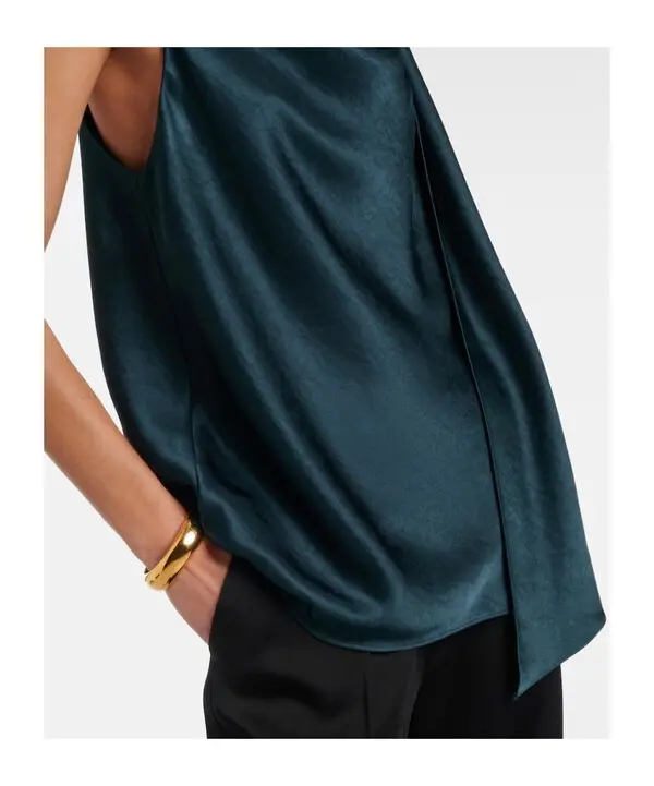 Vince Scarf-detail Satin Top