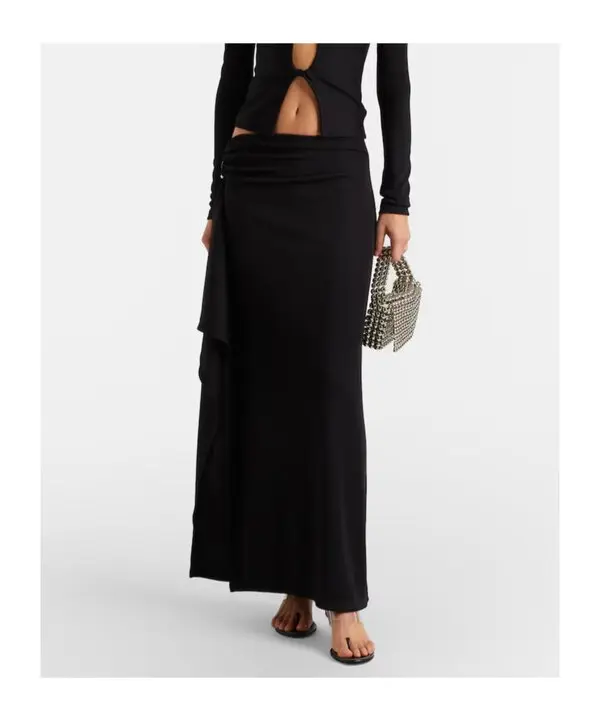 Christopher Esber Asymmetric Draped Jersey Maxi Skirt