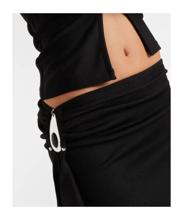 Christopher Esber Asymmetric Draped Jersey Maxi Skirt