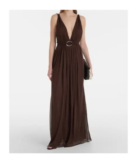 Tory Burch Belted Jersey Maxi Dress