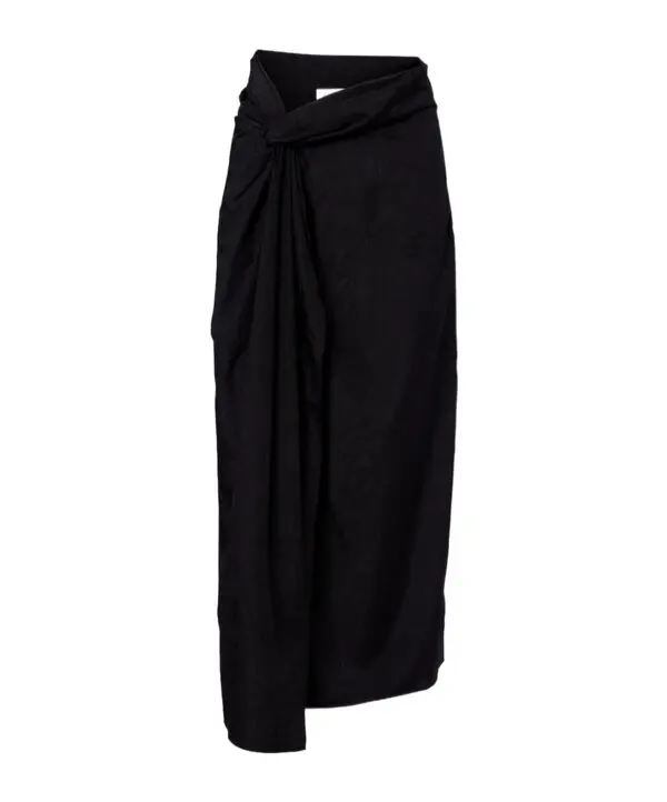 RÓHE Gathered Draped Midi Skirt