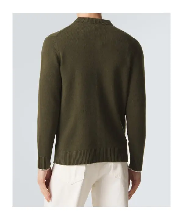 Arch4 Pure Cashmere Cardigan With Polo Collar