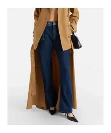 JEAN PAUL GAULTIER Printed Mid-rise Wide-leg Jeans