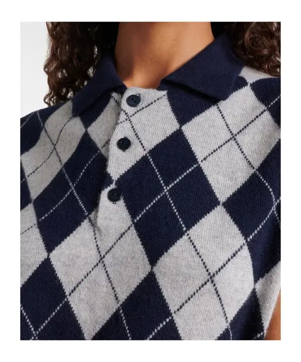LISA YANG Riana Argyle Sweater Vest