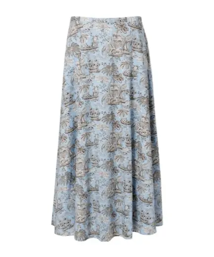 Staud Floral Cotton Midi Skirt
