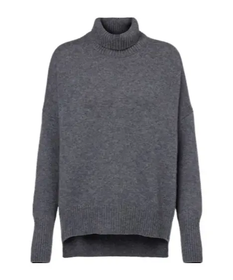 LISA YANG Heidi Cashmere Turtleneck Sweater - Grey