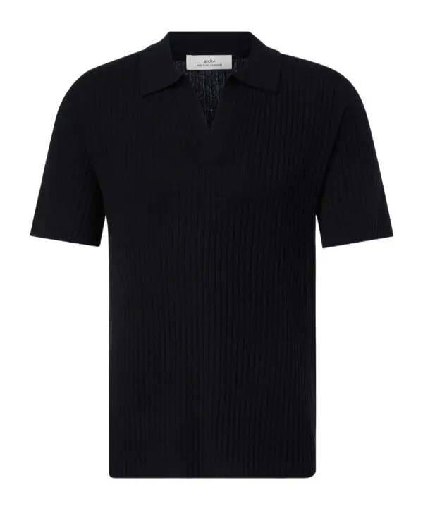Arch4 Ribbed-knit Cashmere Polo Shirt