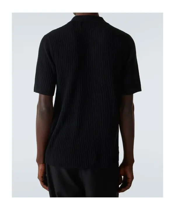 Arch4 Ribbed-knit Cashmere Polo Shirt