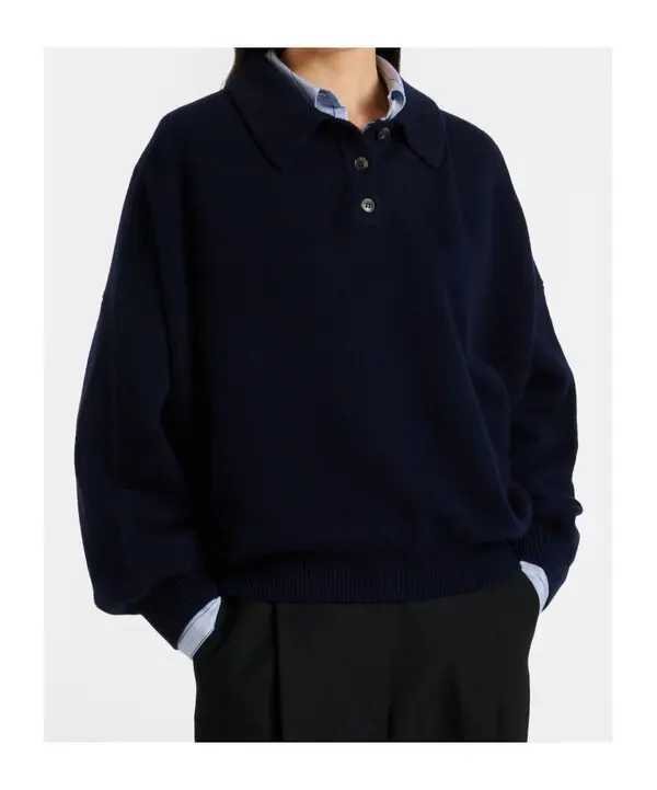LISA YANG Etta Cashmere Polo Sweater