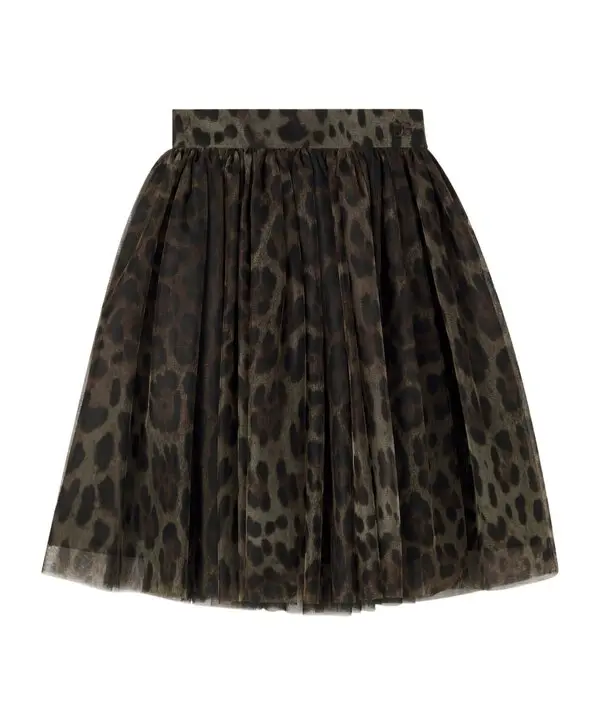 Dolce & Gabbana Leopard-print Tulle Skirt