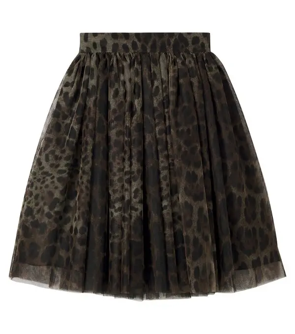 Dolce & Gabbana Leopard-print Tulle Skirt