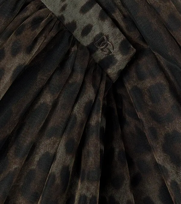 Dolce & Gabbana Leopard-print Tulle Skirt