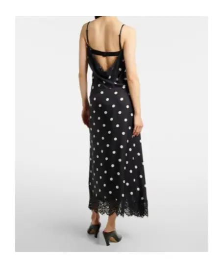 Sportmax Capo Polka-dot Silk Slip Dress