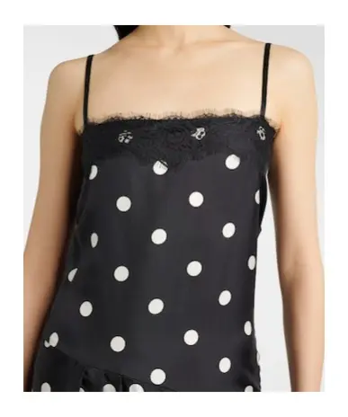 Sportmax Capo Polka-dot Silk Slip Dress