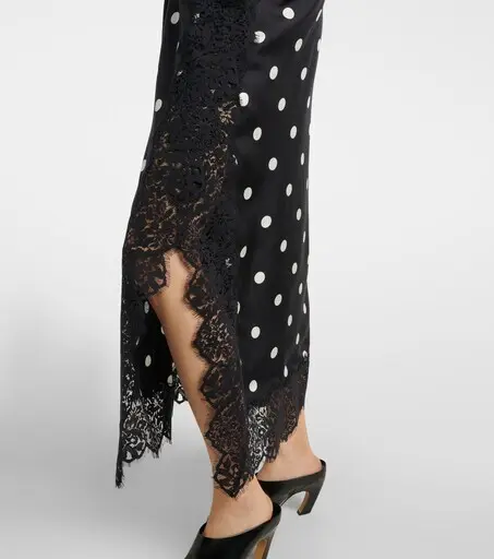 Sportmax Capo Polka-dot Silk Slip Dress