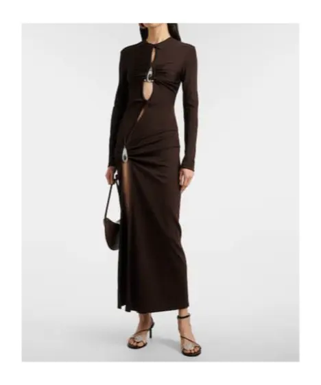 Christopher Esber Cutout Ribbed-knit Midi Dress