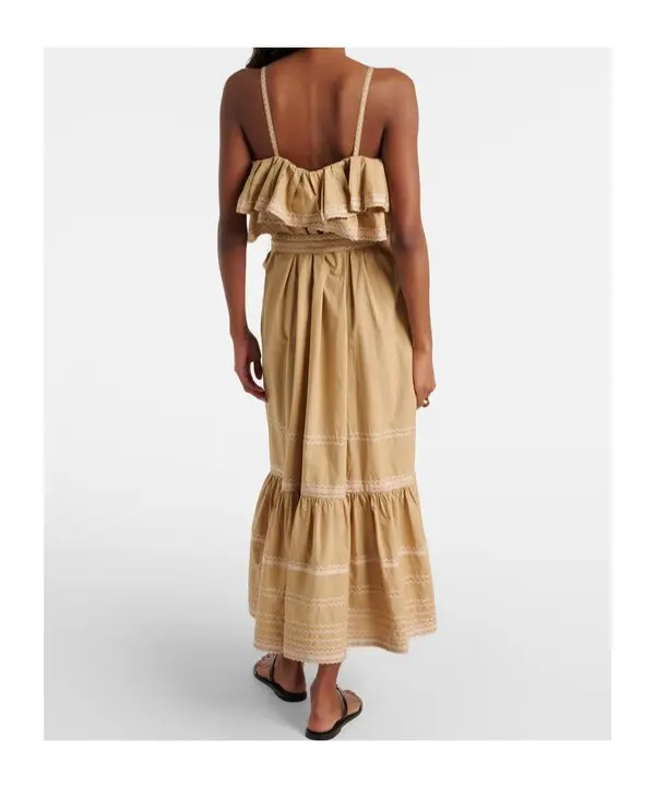 Ulla Johnson Lucian Ruffled Cotton Midi Dress