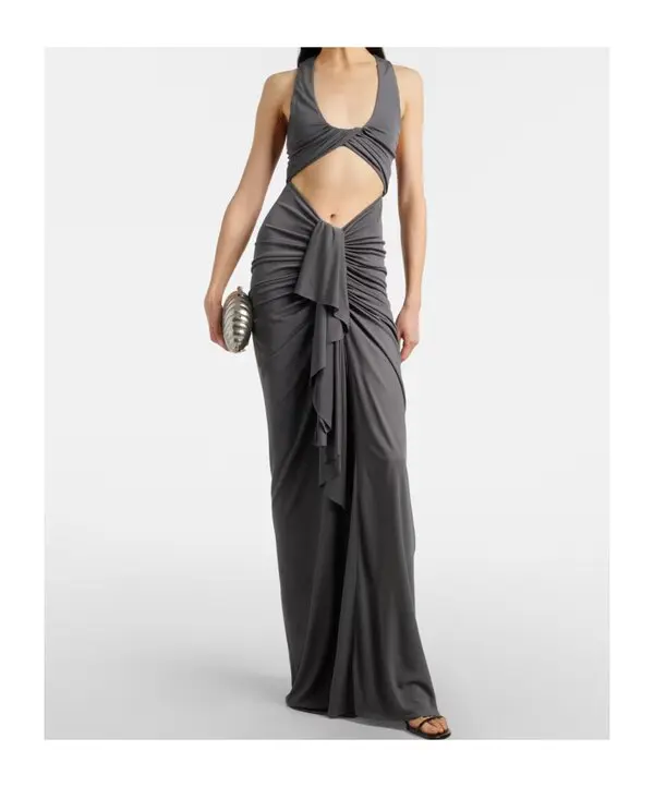 Christopher Esber Vivenda Cutout Gathered Gown