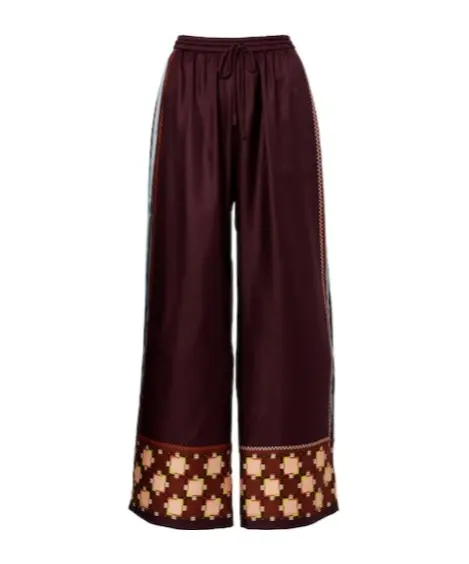 ALEMAIS Alémais Wilson Silk Twill Wide-leg Pants - Brown